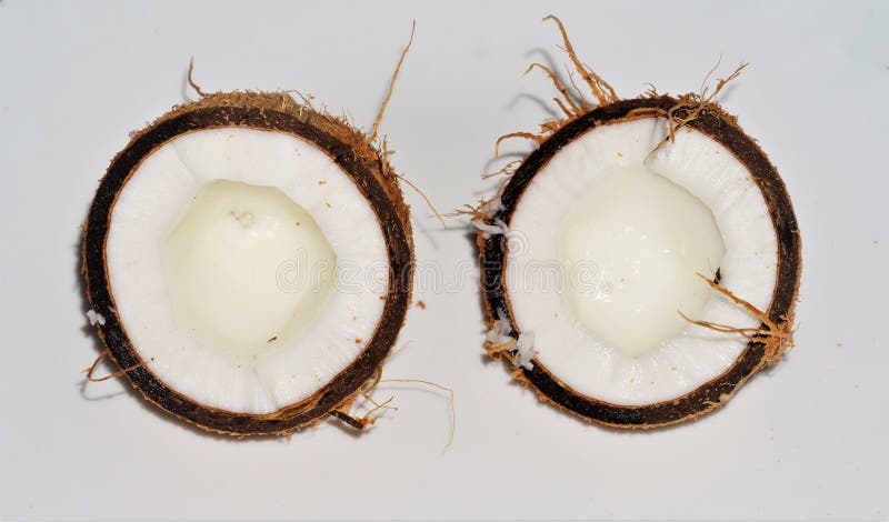Coco White. Coconut Slice. Coconut Pieces Isolated Stock Photo - Image ...