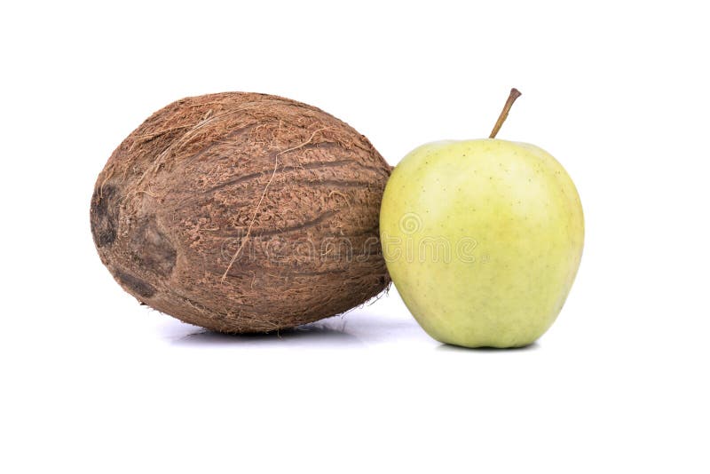 Coco y manzana foto de archivo. Imagen de jugoso, coco - 53336340
