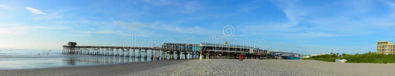Dawn on the Cocoa Beach Pier Stock Photo - Image of port, morning: 1836140