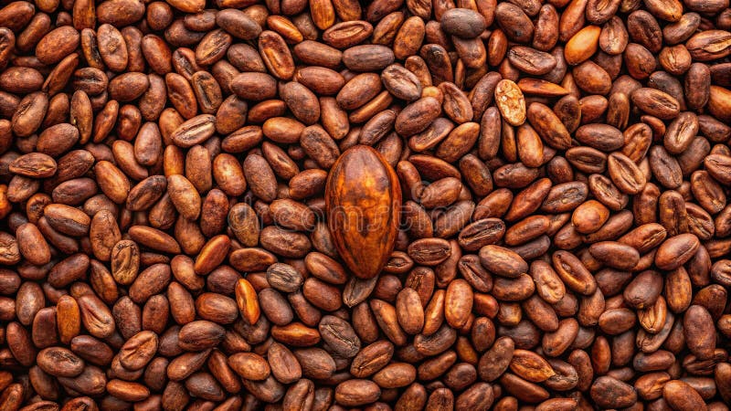 Chocolate Indulgence: Aerial View of Nutritious Cocoa Beans ...