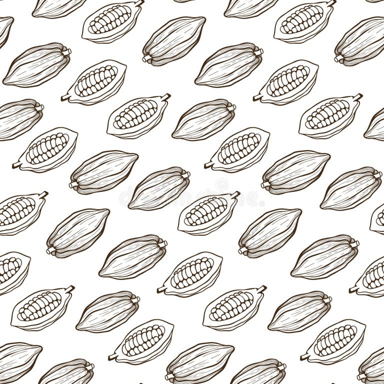 Cacao Beans Pattern Stock Illustrations – 1,966 Cacao Beans Pattern ...