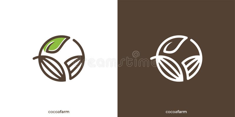 Cocoa Farm Logo. Chocolate Farm with Minimalist Style Stock Vector ...