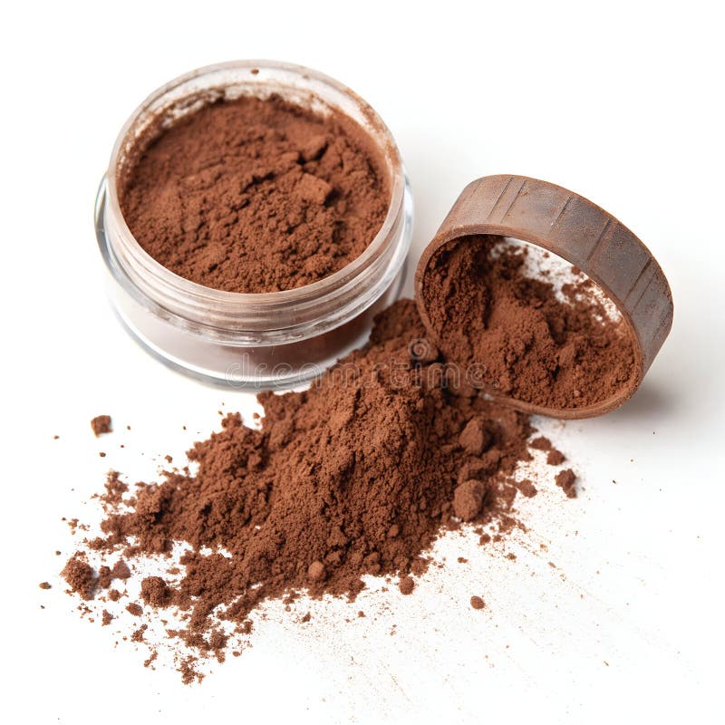 Cocoa Chocolate Powder Isolated on White Background Stock Illustration ...