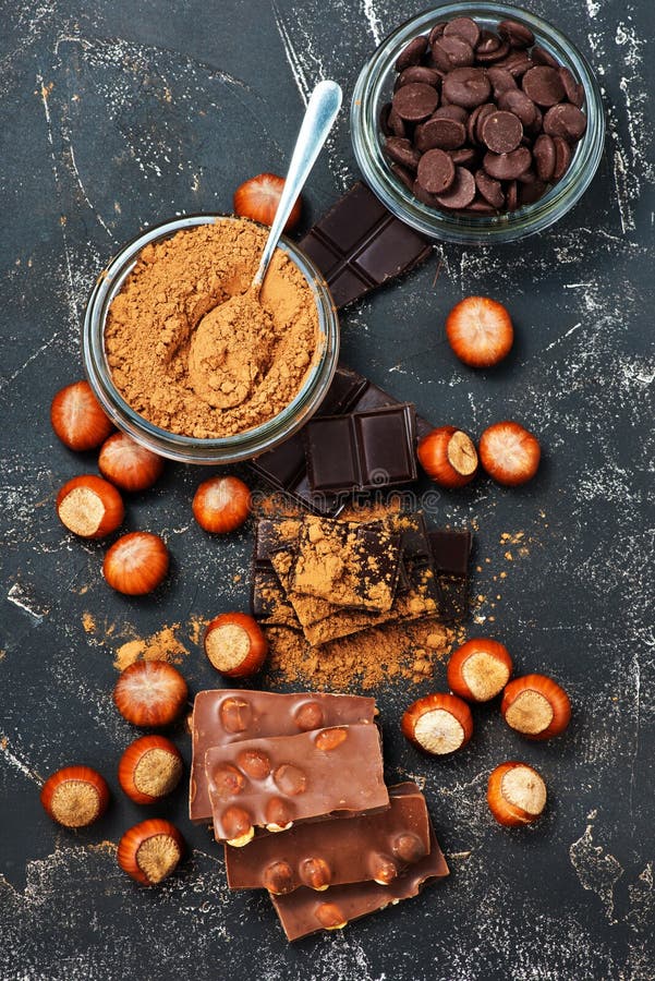 Cocoa and chocolate stock image. Image of homemade, addiction - 83338657