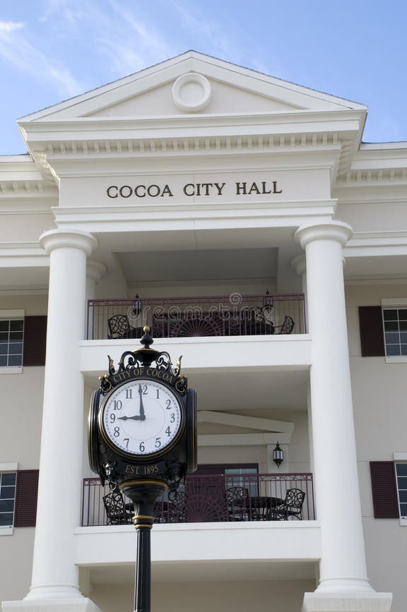 Cocoa City Hall stock image. Image of windows, columns - 13510485