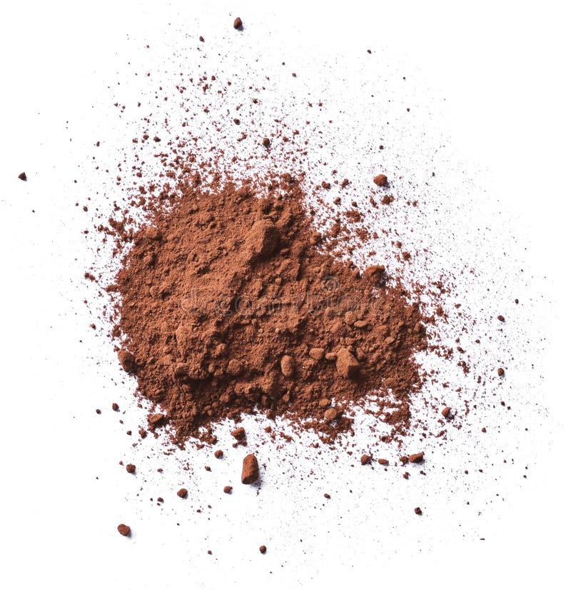 Cocoa Or Coffee Powder, Isolated On White Stock Image - Image of ...