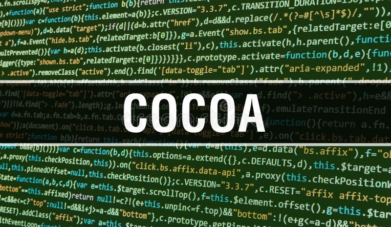 Cocoa Concept With Random Parts Of Program Code Cocoa With Programming Code Abstract Technology
