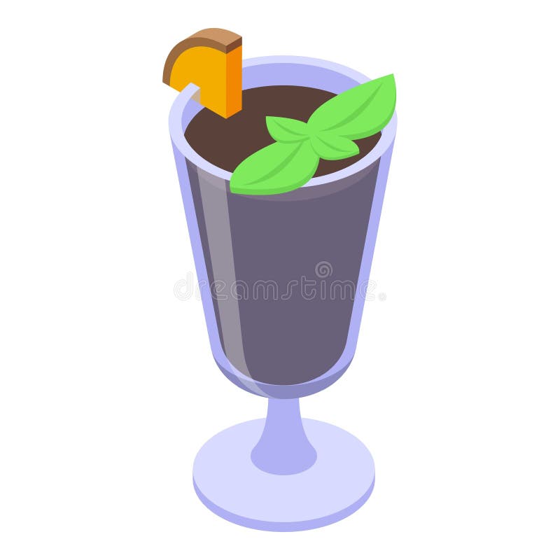 Cocoa Cream Cocktail Icon Isometric Vector. Martini Summer Stock Vector ...
