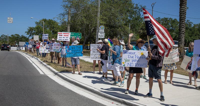 Demonstration in Cocoa Florida 19th April 2025 Editorial Stock Image ...