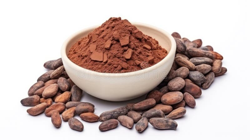 Cocoa Ingredients with Cocoa Beans, Fresh Cocoa Pod and Cocoa Mass ...