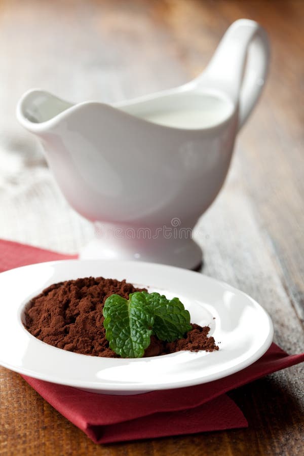 Cocoa and milk stock image. Image of rustic, ingredient - 17888801