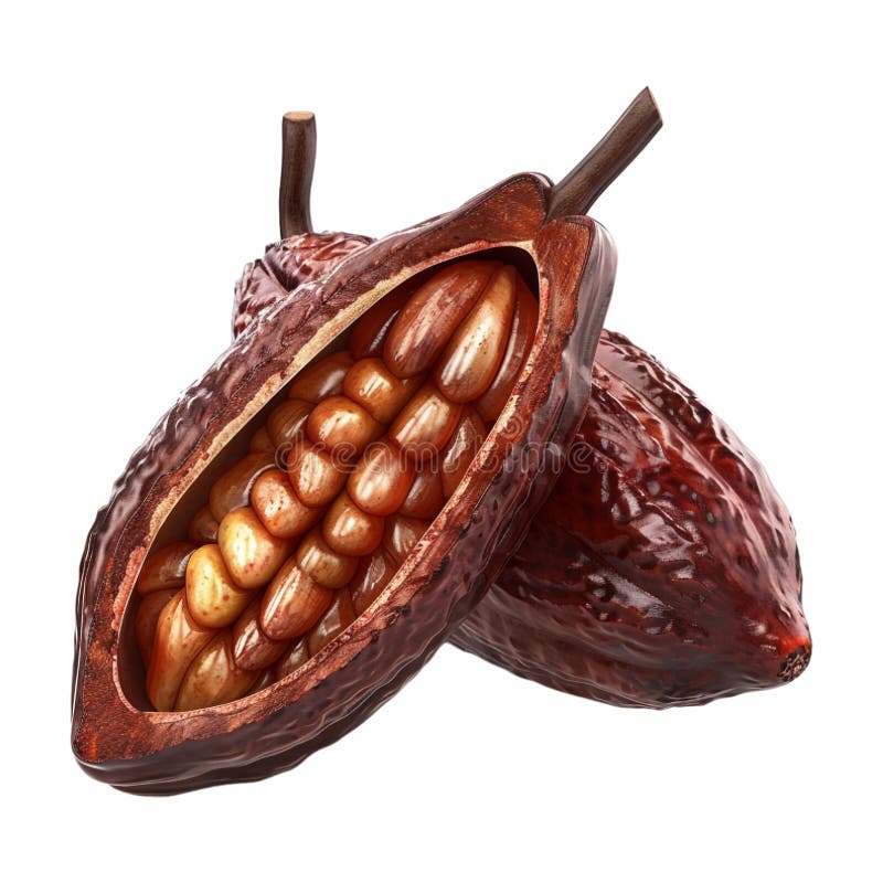 Cocoa Pods on Transparent Background - Ai Generated Stock Illustration ...