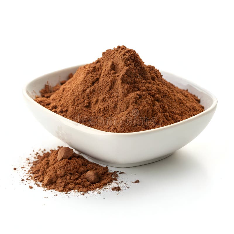 Cocoa Powder 3D Icon, Ingredient Symbol Isolated on White Background ...