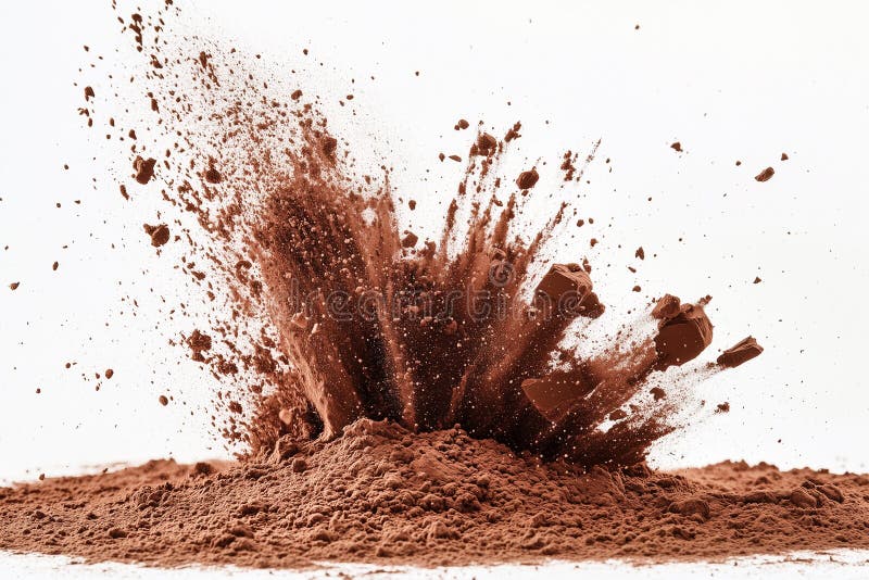 Cocoa Powder Explosion Abstract Art Stock Illustration - Illustration ...