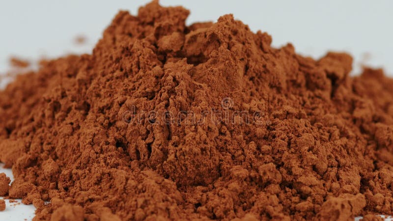 Cocoa Powder Heap on White Isolate Stock Video - Video of food, texture ...