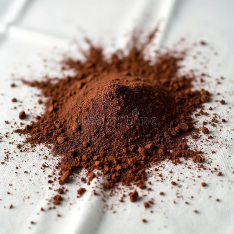 Cocoa Powder Stain on Light Fabric Texture Stock Illustration ...