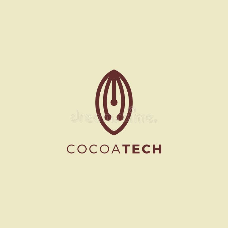 Cocoa Tech Logo Simple and Modern Design Stock Vector - Illustration of silhouette, brand: 306616784