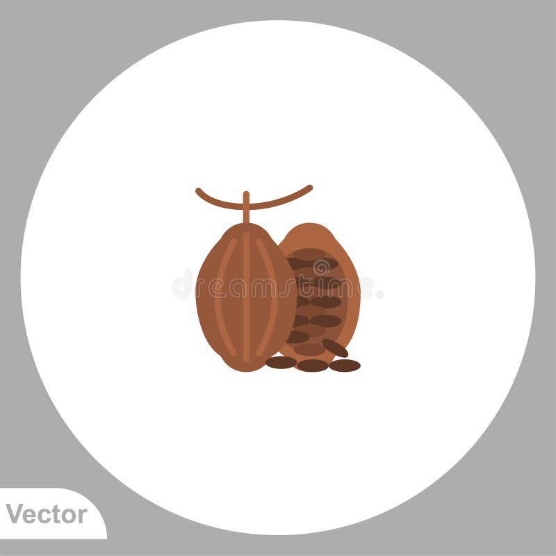 Cocoa Vector Icon Sign Symbol Stock Illustration - Illustration of ...