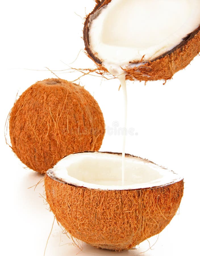 Coconut milk stock photo. Image of diet, healthy, brown - 15354160