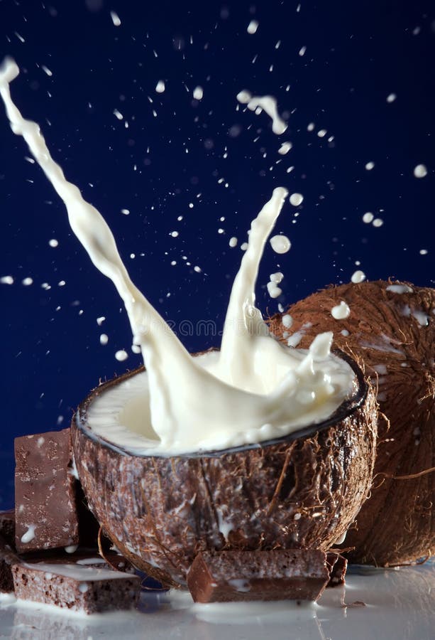 Coconut milk stock photo. Image of diet, healthy, brown - 15354160