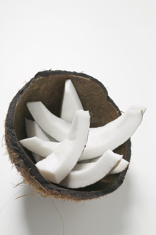 Coconut Split in Half stock image. Image of ripe, exotic - 17927381