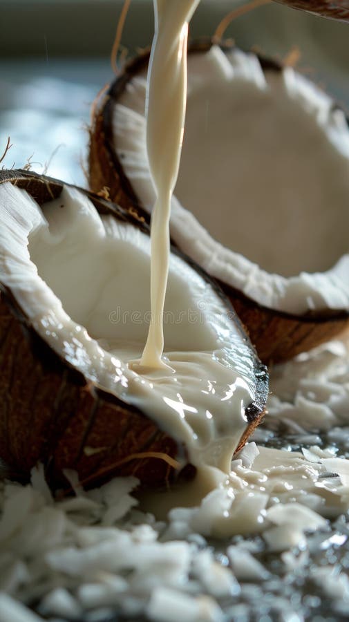 A coconut is being stock image. Image of beauty, fruit - 320579549