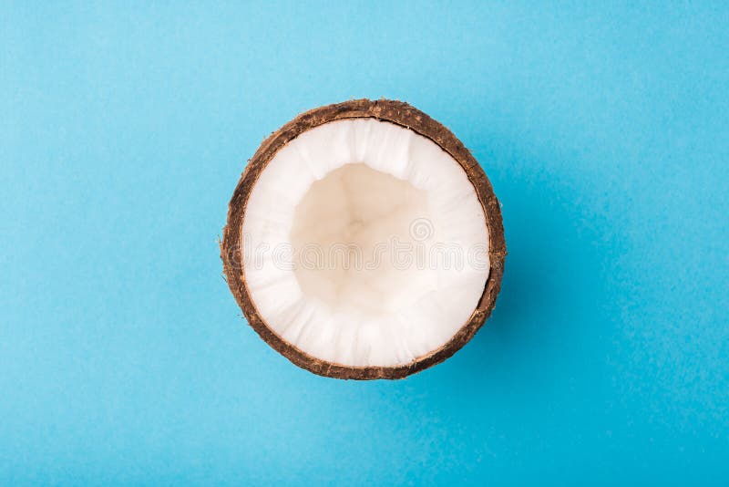 Coconut on Blue Background. Stock Photo - Image of healthy, background ...
