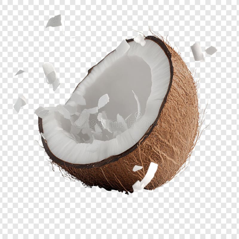 Coconut Burst a Refreshing Image of a Coconut Exploding Stock ...
