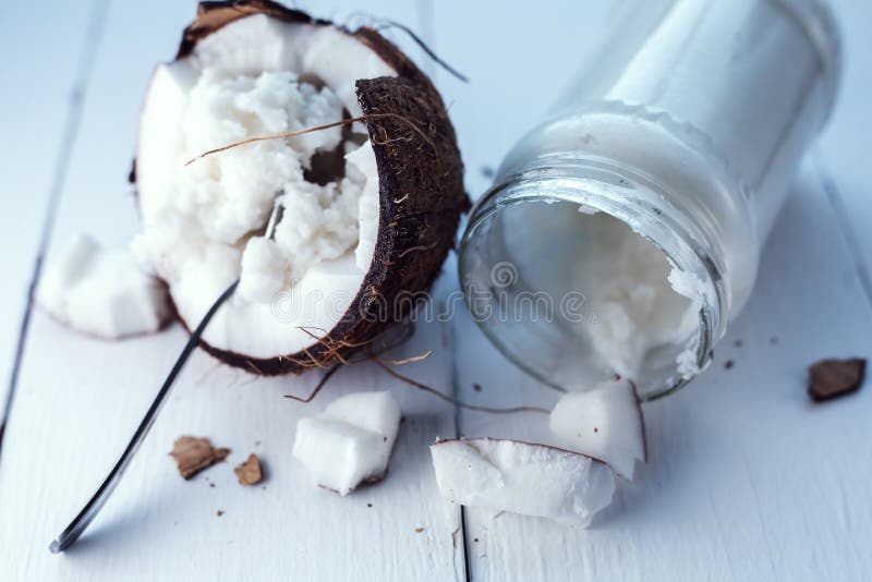 Coconut butter stock image. Image of coconut, body, bowl - 141644417