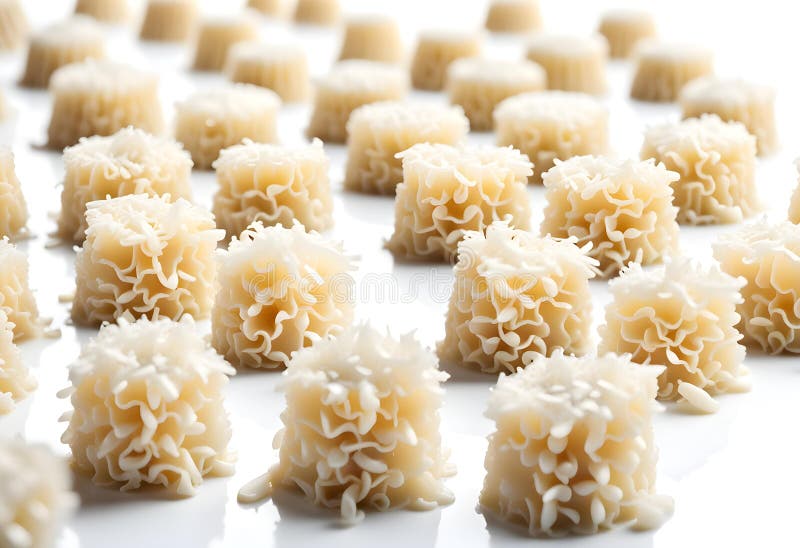 Coconut Candies Isolated on White Stock Illustration - Illustration of ...