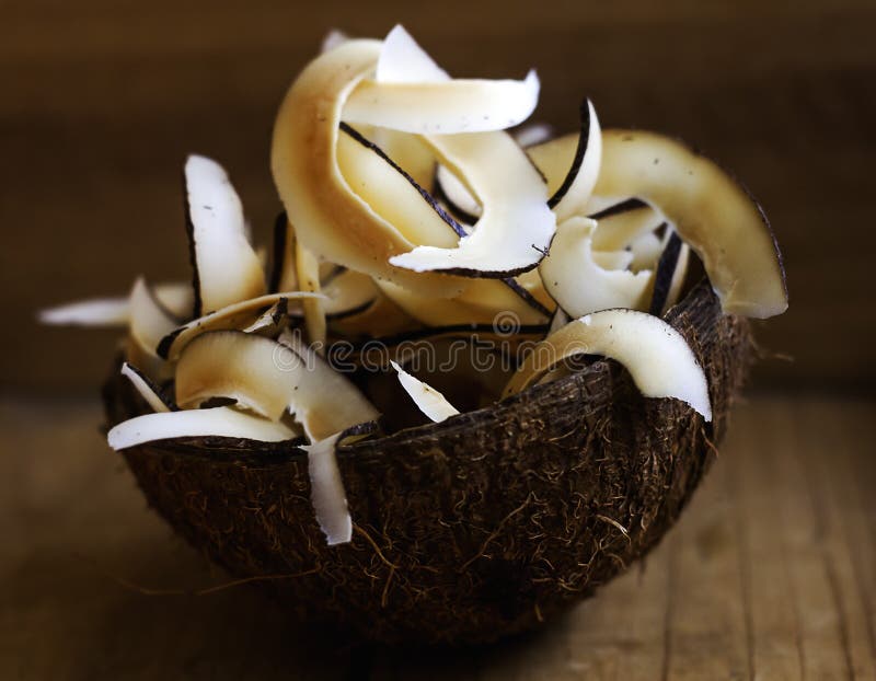 Coconut chips snack stock photo. Image of baking, homemade - 59298088