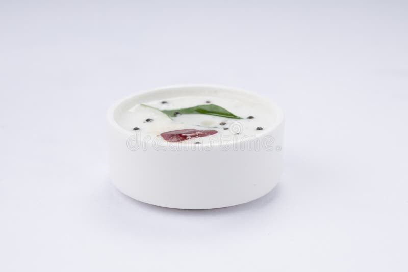 Coconut Chutney with White Background Stock Image - Image of homemade ...
