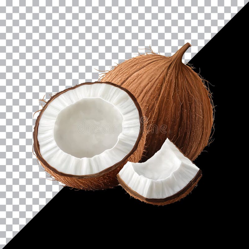 Coconut on Clear White Background – High-Resolution Image Perfect for ...