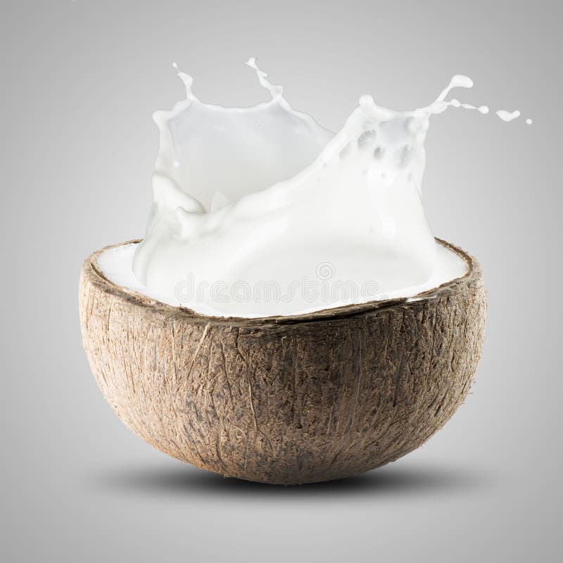Coconut milk stock photo. Image of diet, healthy, brown - 15354160