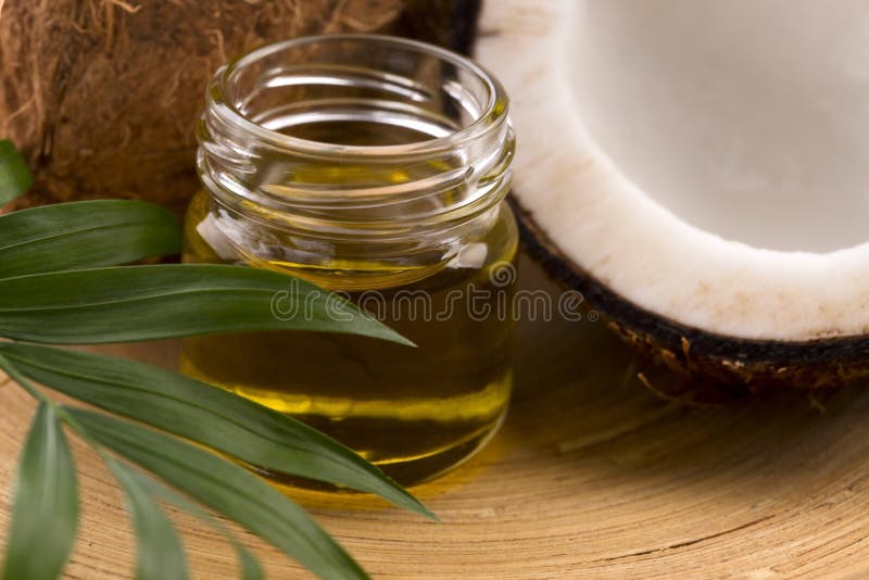 Coconut and coconut oil stock image. Image of alternative - 40376833