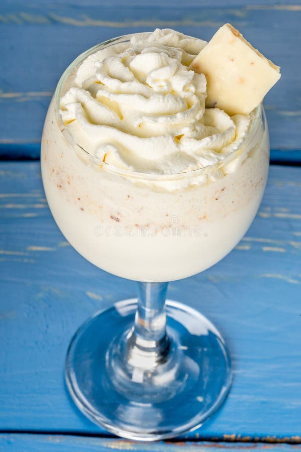 Coconut, Cream and White Chocolate Bounty Cocktail Stock Photo - Image ...
