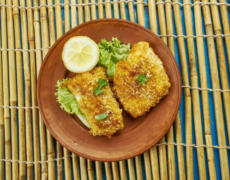 Coconut Crusted Cod stock photo. Image of breading, dish - 116266518