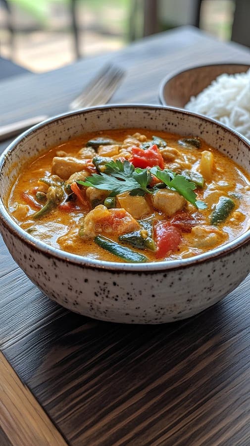 Coconut Curry in Ceramic Bowl. Stock Image - Image of cuisine, homemade ...
