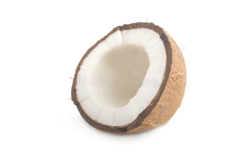 Coconut cut in half stock image. Image of brown, gourmet - 67844317