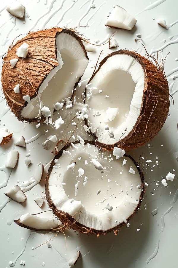 A Coconut is Broken Open and the Shell is Shattered. Generative AI ...