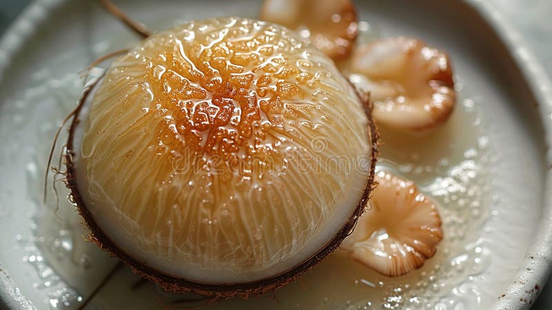 Coconut Dessert with Caramelized Topping Stock Illustration ...