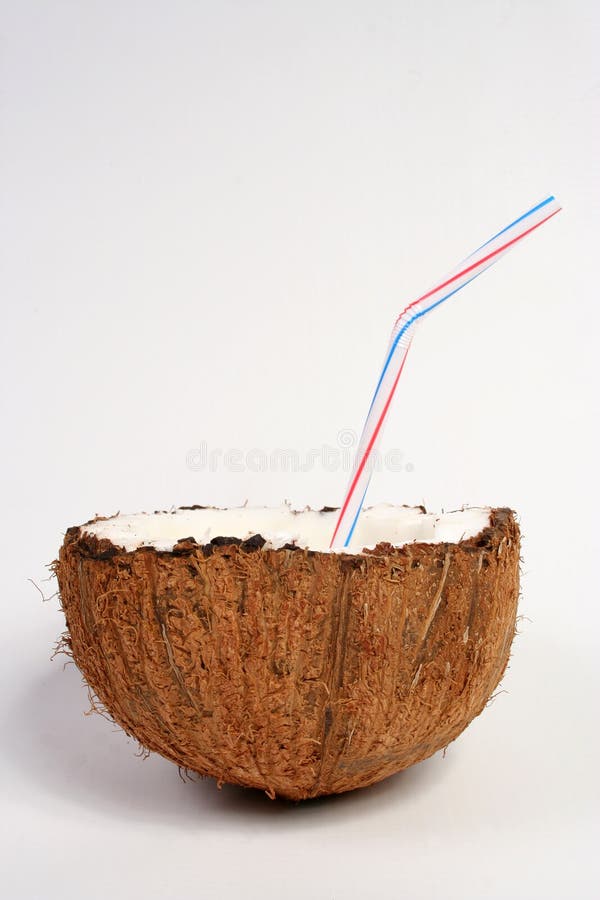 COCONUT DRINK stock image. Image of coco, pipe, coconut - 1516257