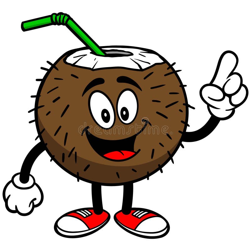 Coconut Drink Talking stock vector. Illustration of healthy - 53790725