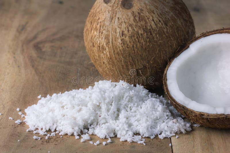 Coconut dry on the table stock image. Image of milk - 122301965