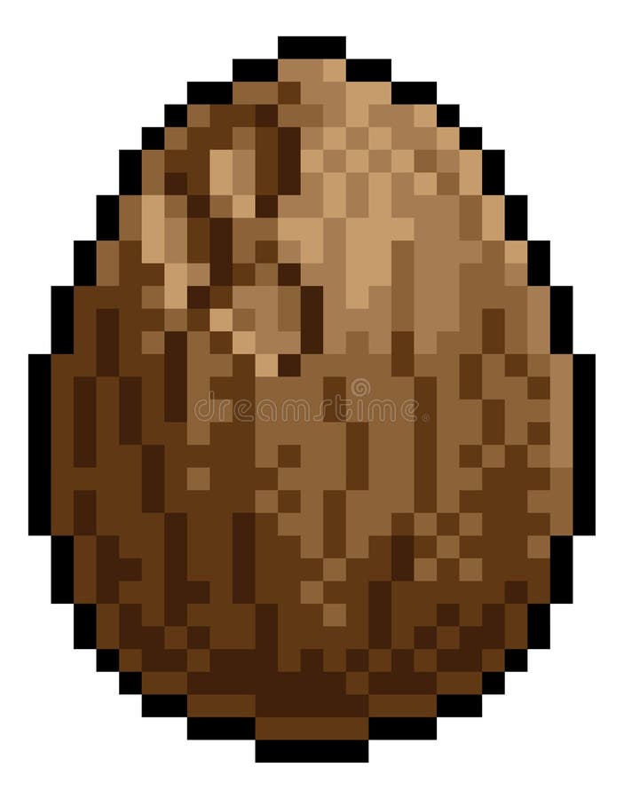 Coconut Eight Bit Pixel Art Game Icon Stock Vector - Illustration of ...