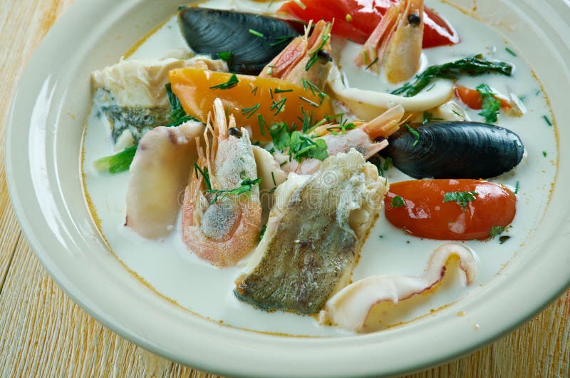 Coconut Fish Chowder stock photo. Image of snapper, healthy - 80032912