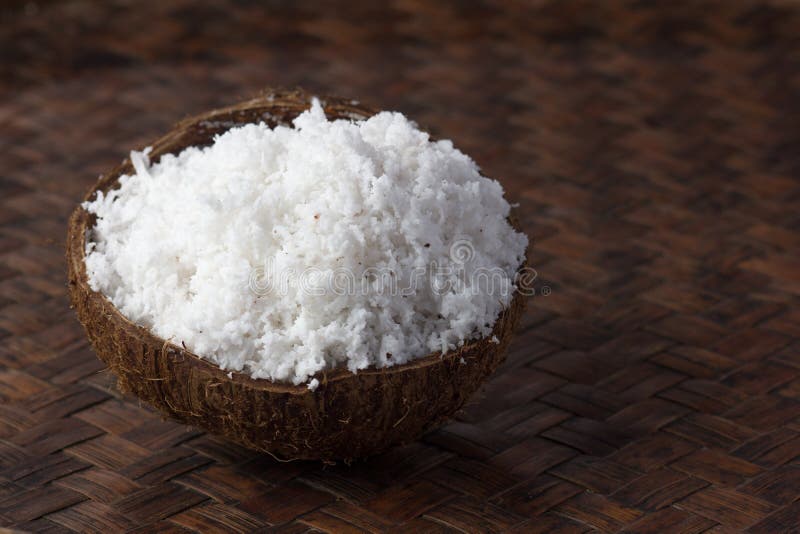 Coconut dry on the table stock image. Image of milk - 122301965