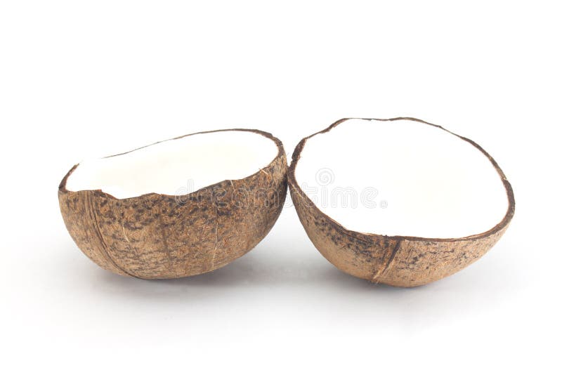 Coconut with half stock photo. Image of food, cocos, gourmet - 61708084