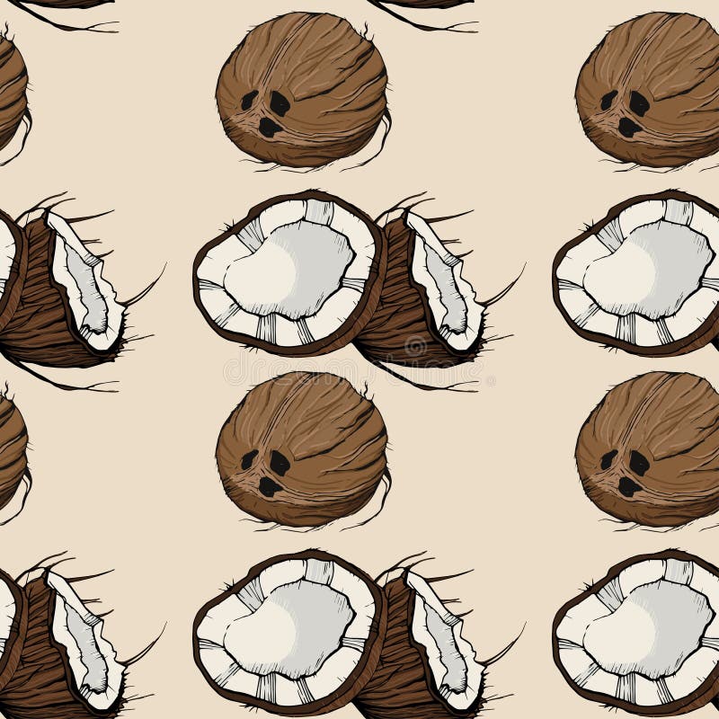 Coconut Oil Pattern Stock Illustrations – 745 Coconut Oil Pattern Stock ...