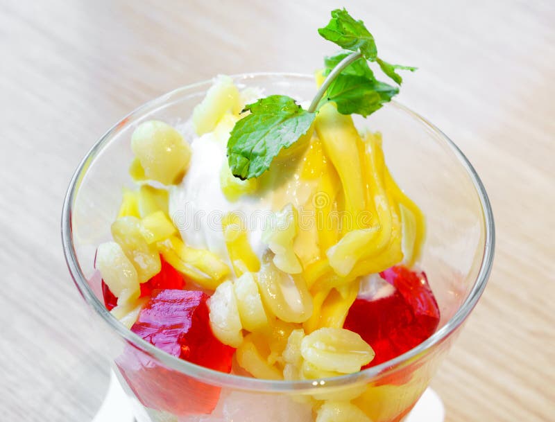 Coconut Ice Cream Tropical Fruit Stock Image - Image of creamy ...